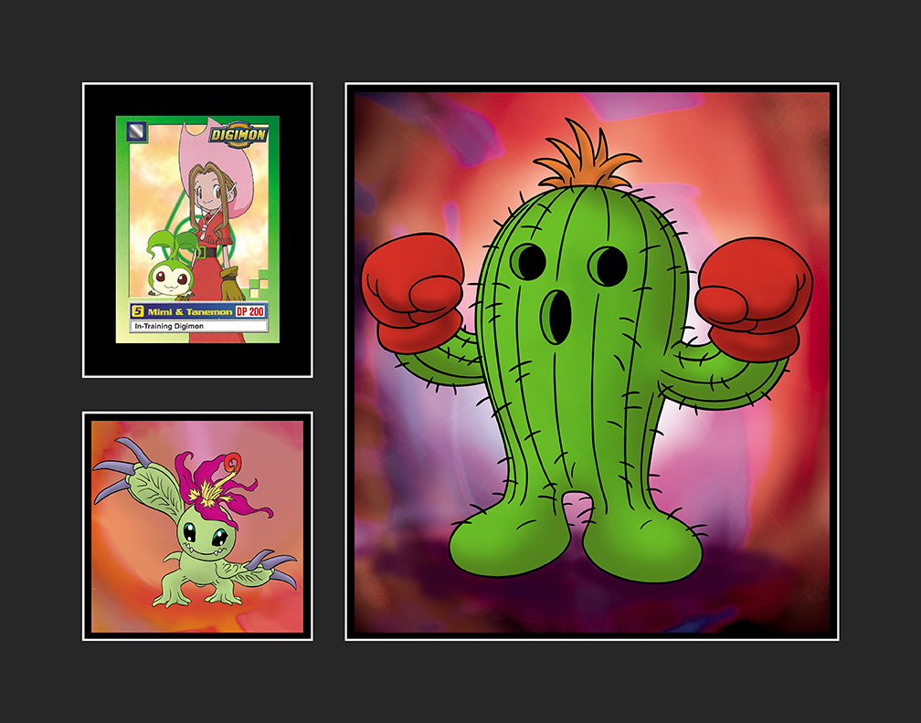 Digimon Lithograph Mimi-Togemon with Set of NEW Trading Cards ...