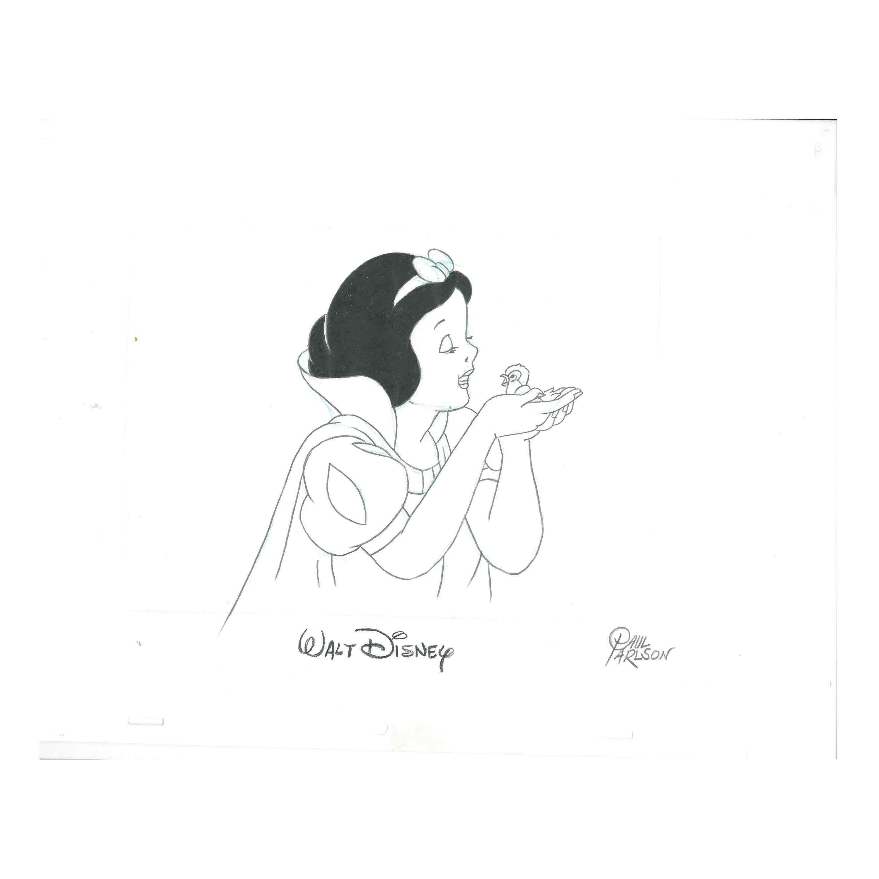 Original Snow White Drawing - Signed by Disney Animator | Property Room