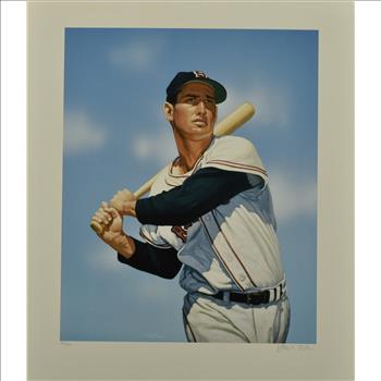 Ted Williams - Arthur K Miller signed LE Lithograph | Property Room