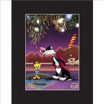 Sylvester and Tweety Bird - Matted Lithograph | Property Room