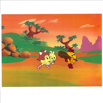 Pac-Man,Pepper and Pac-Baby Original Multi-Cel Setup -Production ...