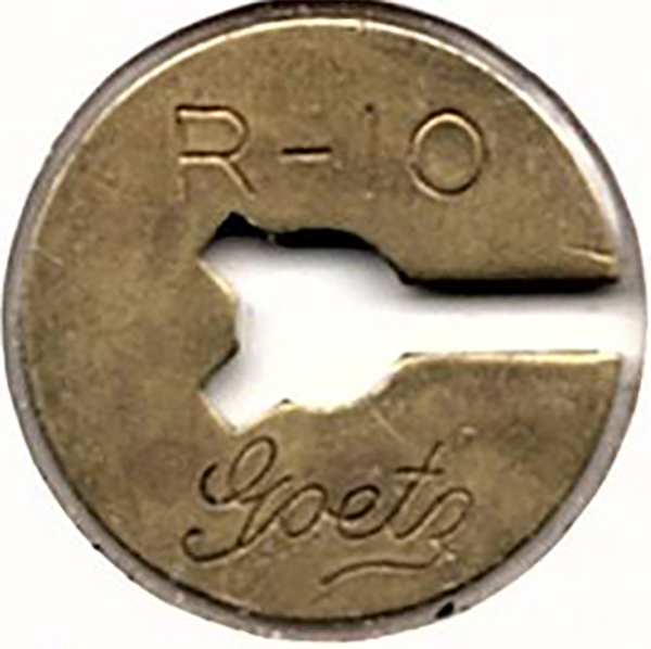 Vintage Pay-Telephone Tokens (5) - Goetz Y.S. & S. Co., Chicago ...