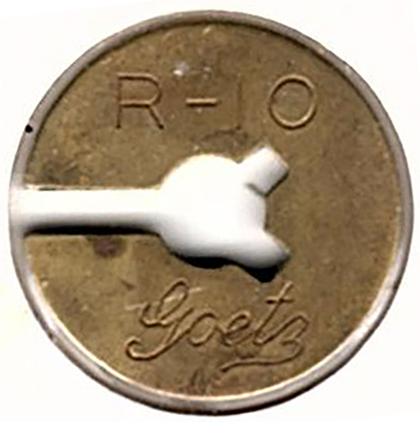 Vintage Pay-Telephone Tokens (5) - Goetz Y.S. & S. Co., Chicago ...