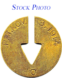 Vintage Pay-Telephone Tokens (5) - Goetz Y.S. & S. Co., Chicago ...