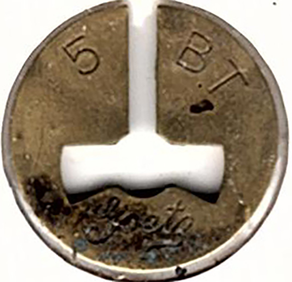 Vintage Pay-Telephone Tokens (5) - Goetz Y.S. & S. Co., Chicago ...