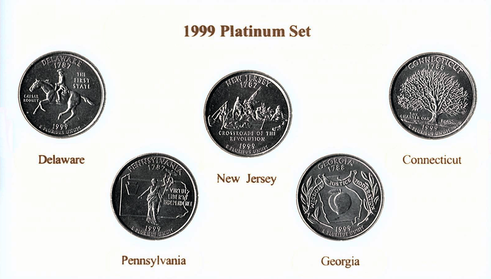 1999 Platinum Edition State Quarter Collection | Property Room