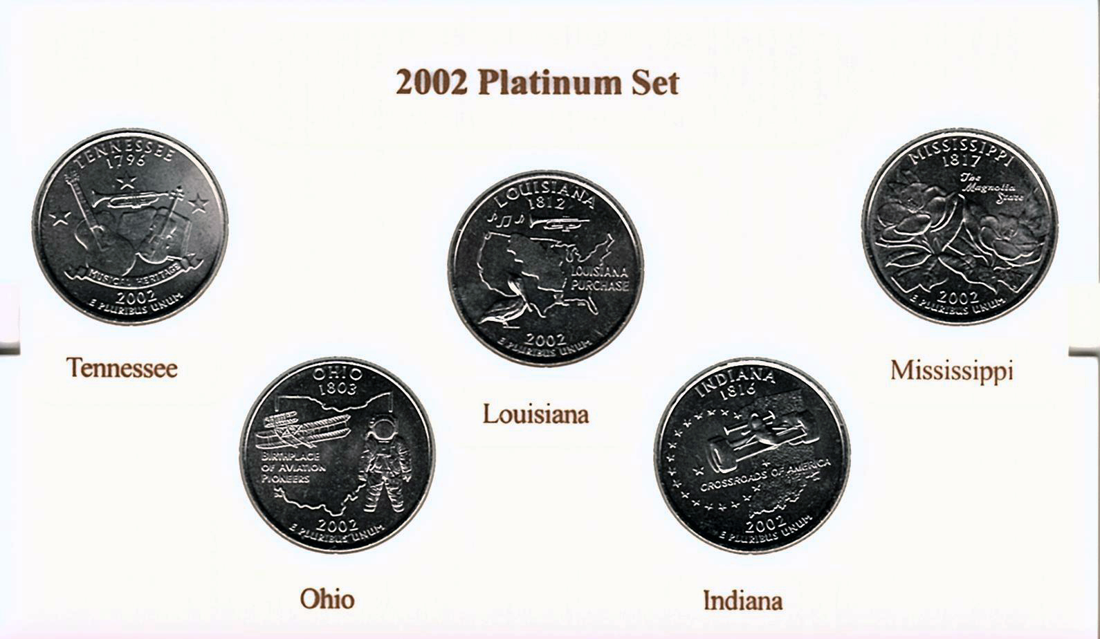 2002 Platinum Edition State Quarter Collection | Property Room