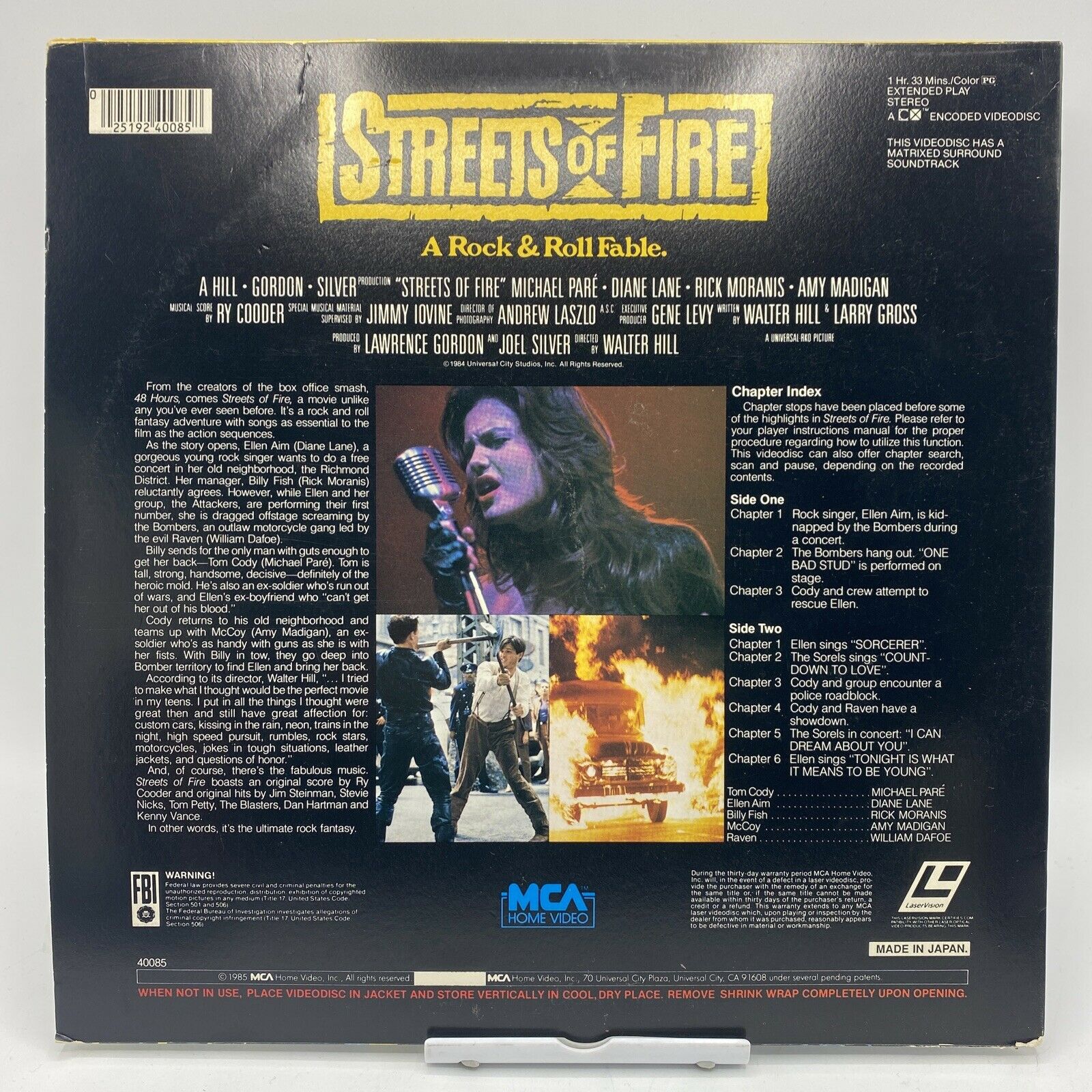 1983 Laser VideoDisc MCA: "Streets of Fire" | Property Room