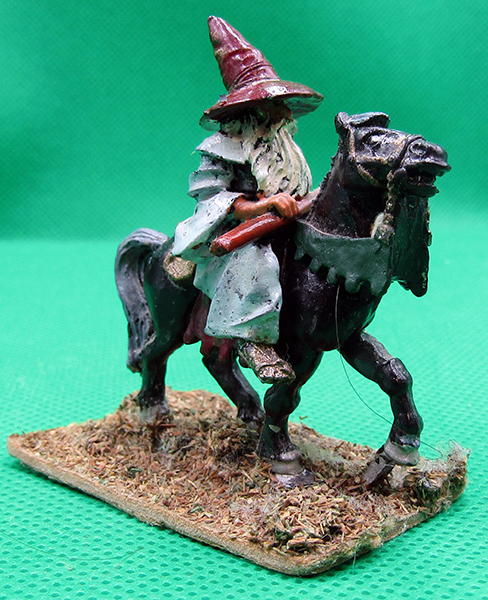Hand-painted Miniature Gaming Figurine ~ Wizard, Steed & Supply Donkey ...