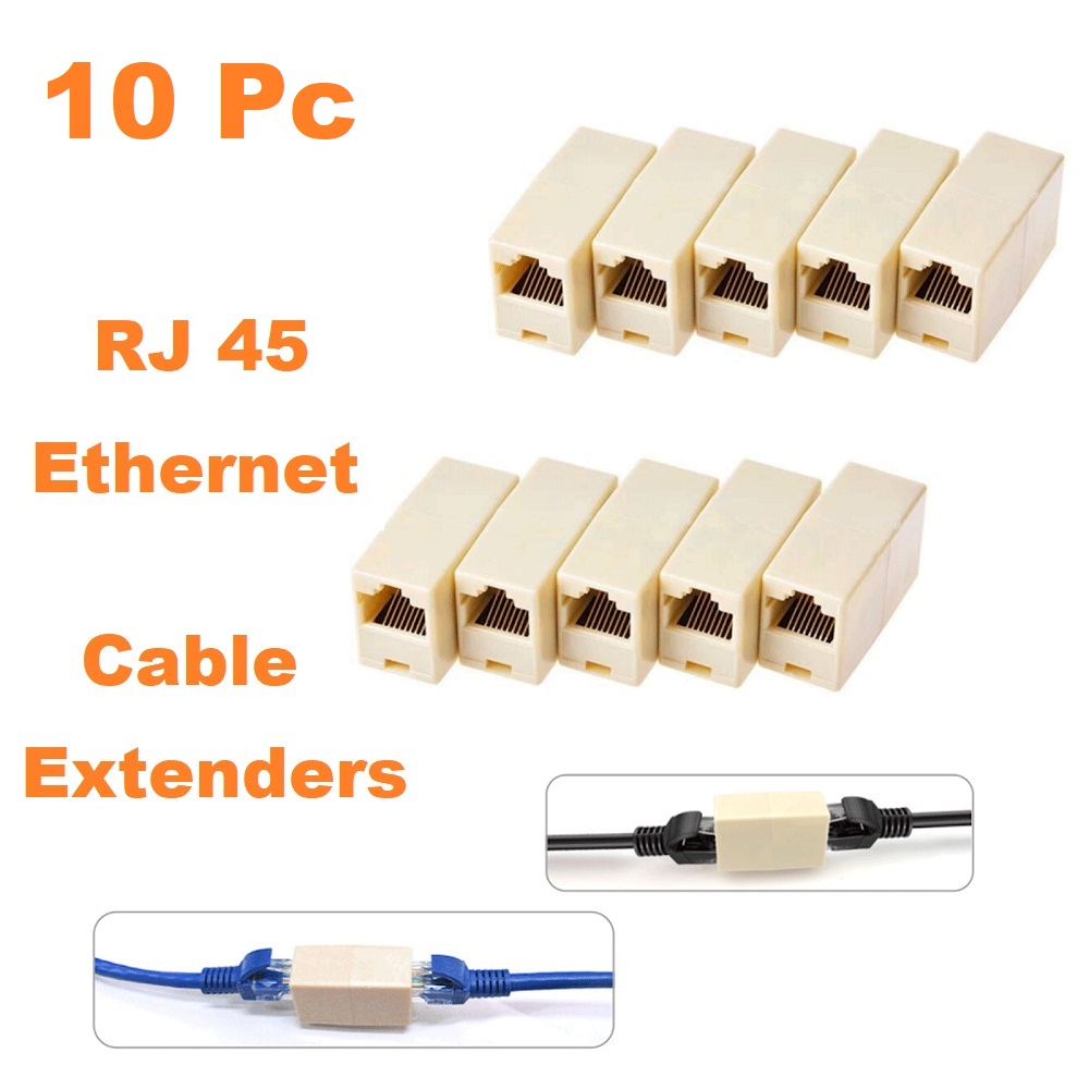 10 PC RJ45 - CAT5 - CAT6 Etherhet Cable Extenders | Property Room
