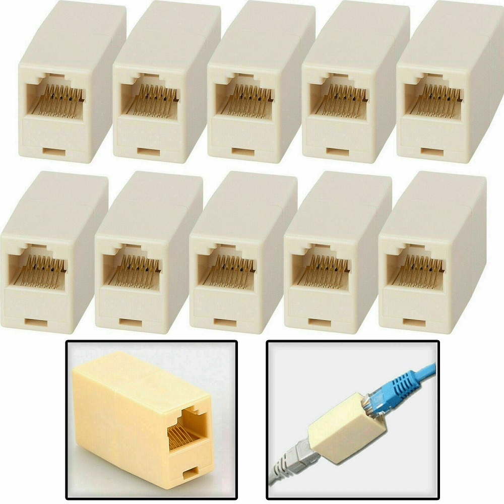 10 PC RJ45 - CAT5 - CAT6 Etherhet Cable Extenders | Property Room