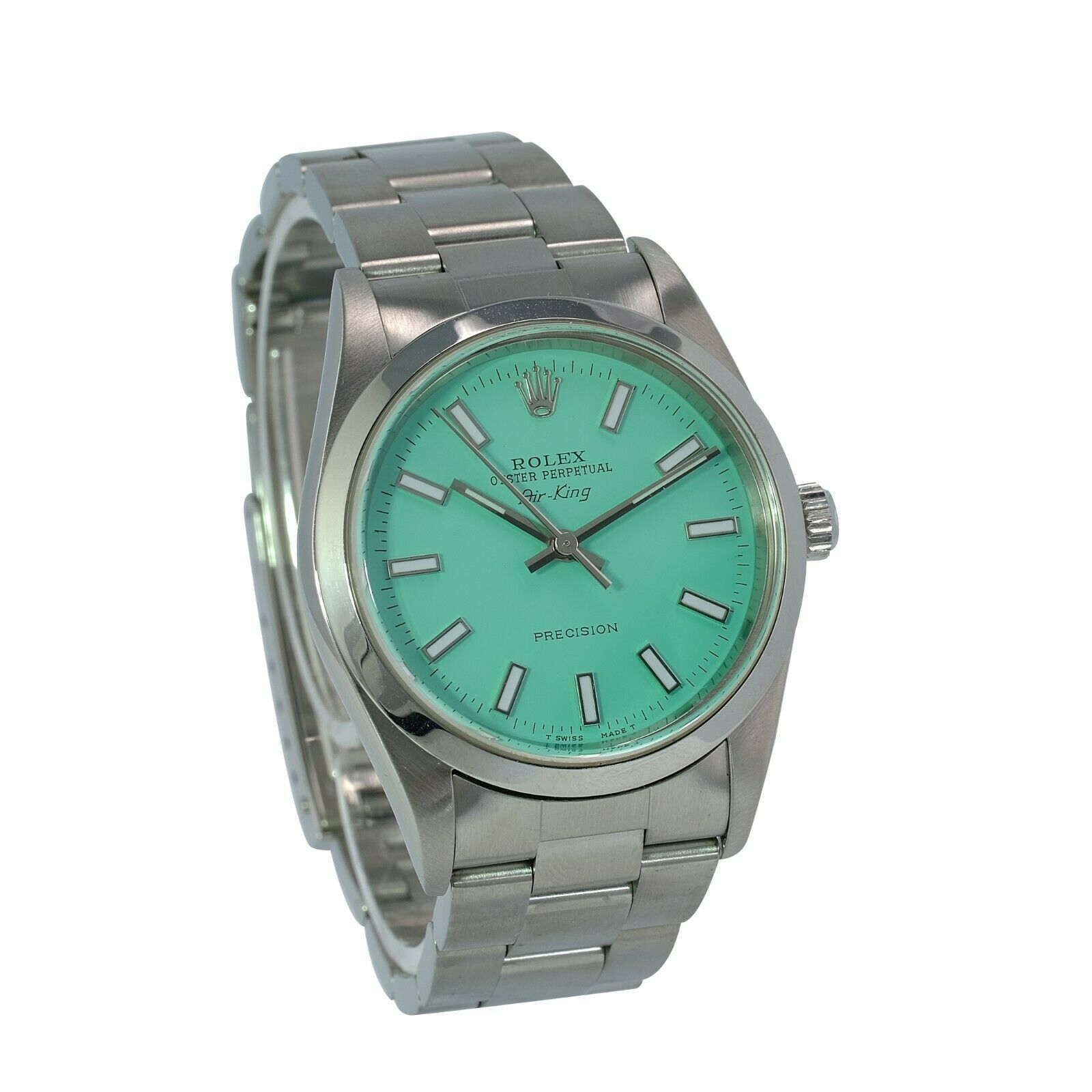 Rolex Air-King Powder Blue Dial Dial Oyster Band 34mm Watch-preowned ...