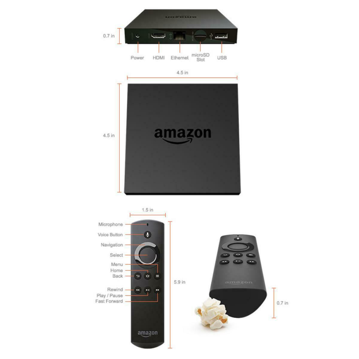 Amazon Fire TV (2nd Generation) 4K HD Media Streamer - Black | Property ...