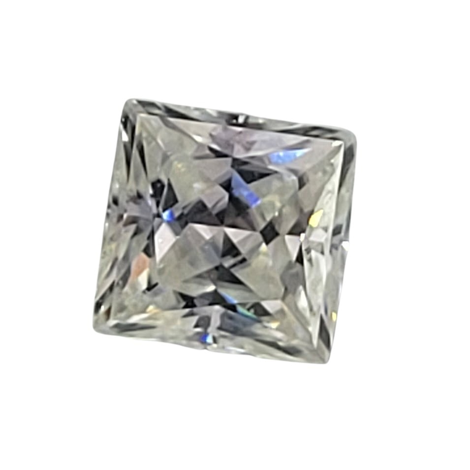 Rare 1.1 ct Champagne Square Cut DiamondLuxe(tm) Diamond Substitute ...