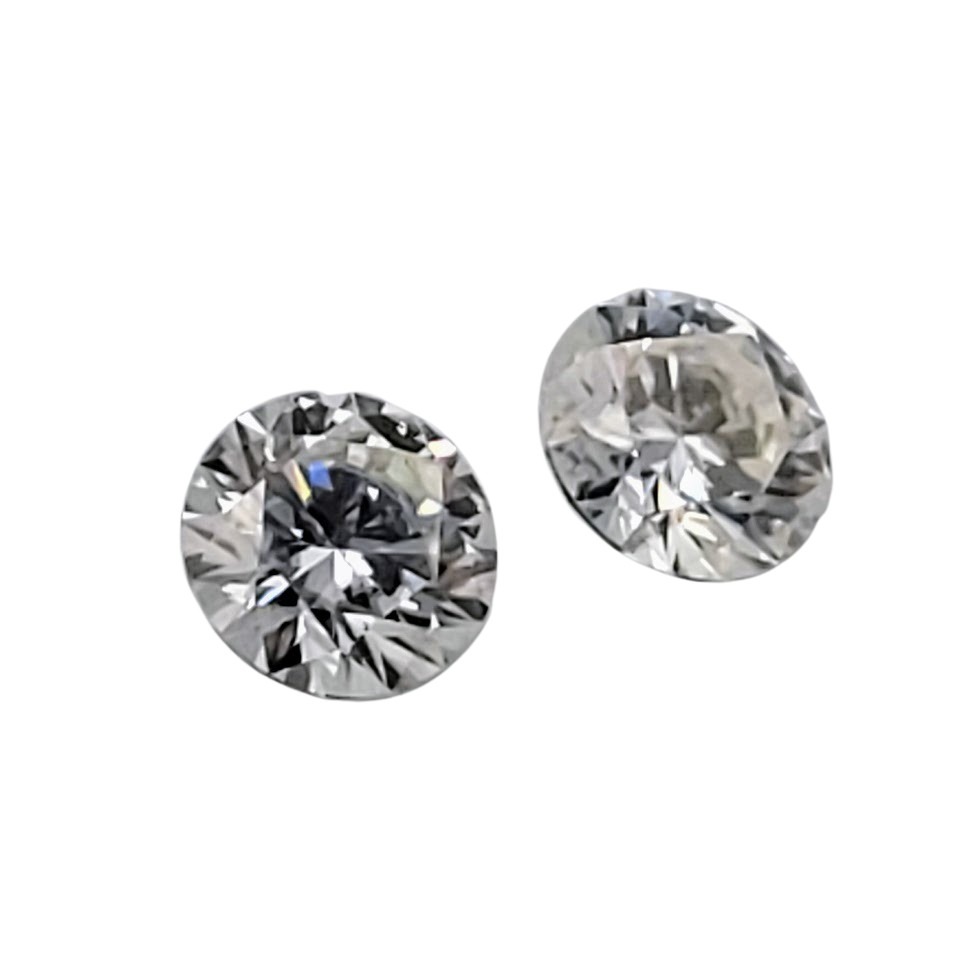 4.3 ct Glorious Pair of DiamondLuxe(tm) Diamond Substitute Stones ...