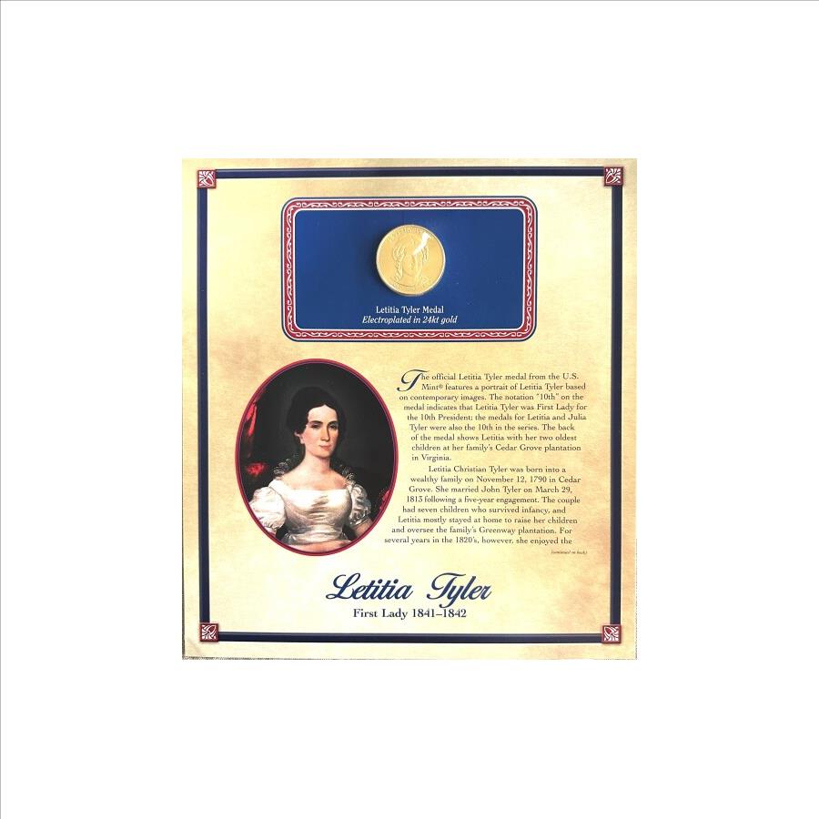 Letitia Tyler Medal - First Lady 1841-1842 - Wife of 10th President ...