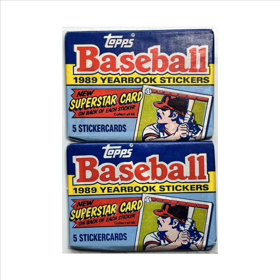 * 1989 Topps Baseball Yearbook Sticker Packs - Set Of 2 | Property Room