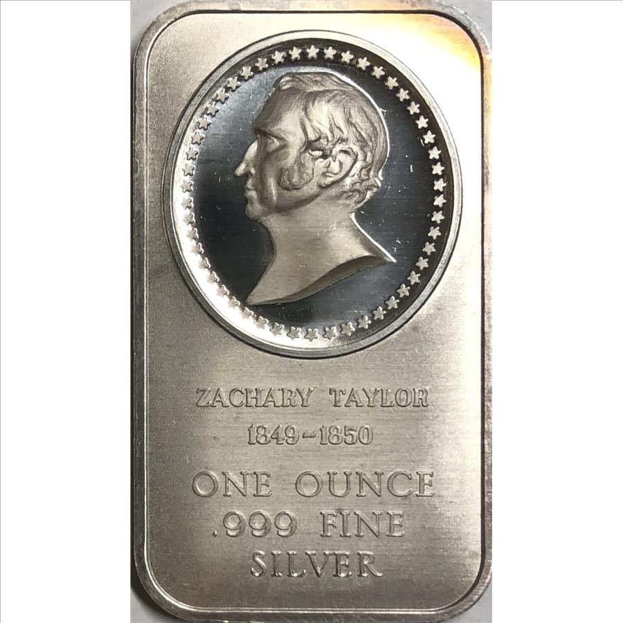 >Madison Mint Zachary Taylor Commemorative .999 Silver One Troy Ounce ...