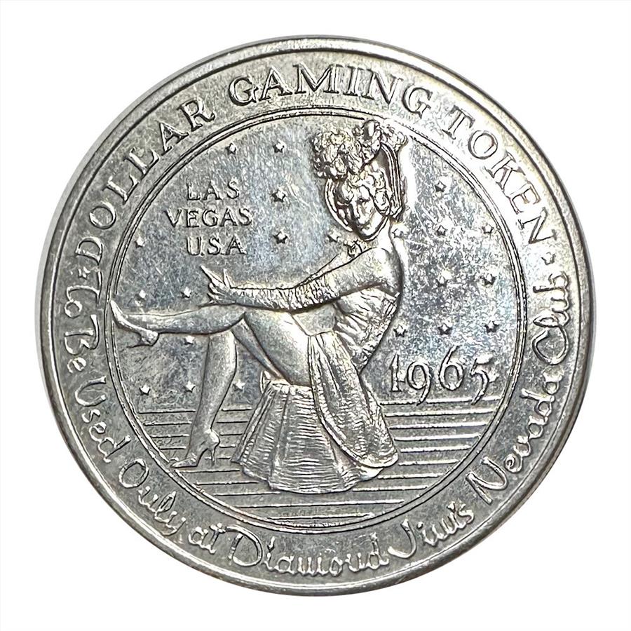 1965 DIAMOND JIM'S NEVADA CLUB, Las Vegas Dollar Gaming Token - Dancing ...
