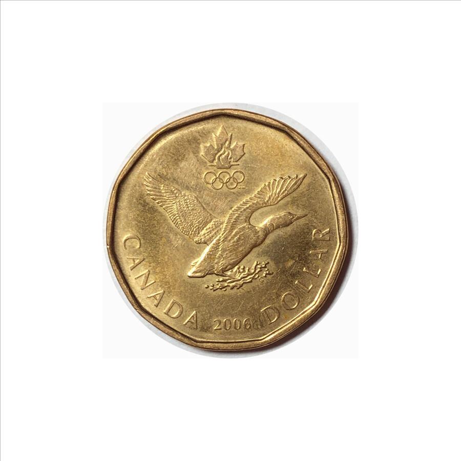 2006 Canada Commemorative One Dollar -" Lucky Loonie" 2006 Olympic ...