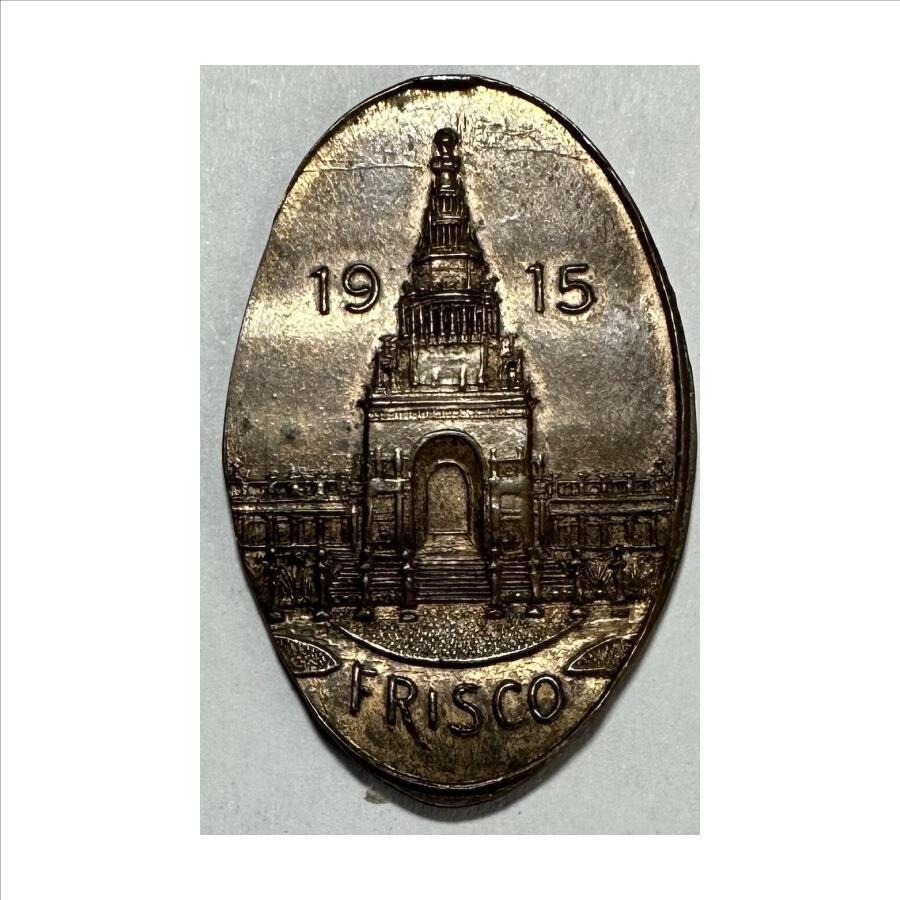 1915 Pan Pacific Expo "Frisco" Tower of Jewels - Elongated Impressed ...