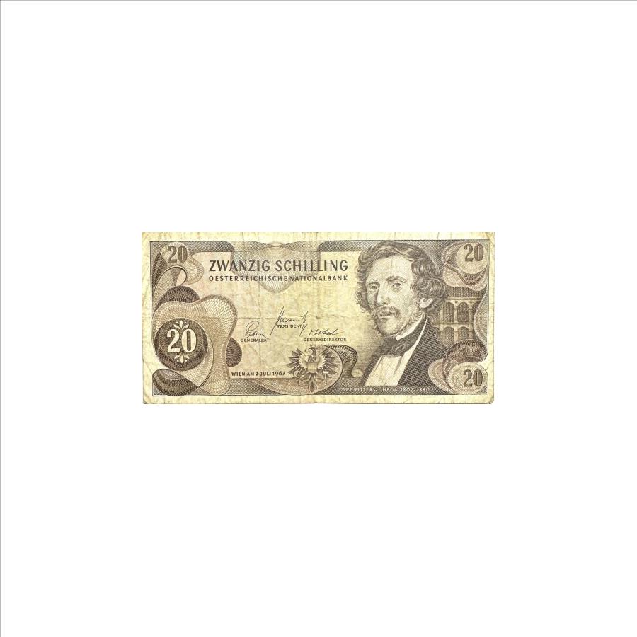 1967 Austria Zwanzig (20) Schilling - Circulated Banknote | Property Room