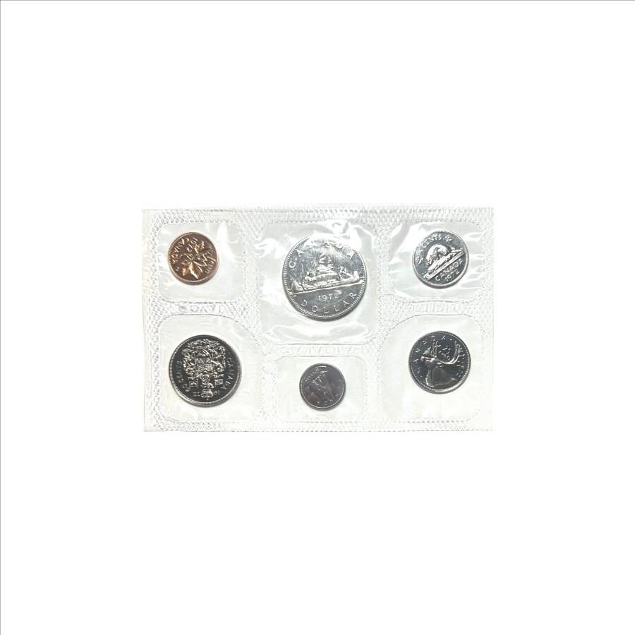 1972 Royal Canadian Mint Uncirculated Coin Set Ottawa - 6 Coins with ...