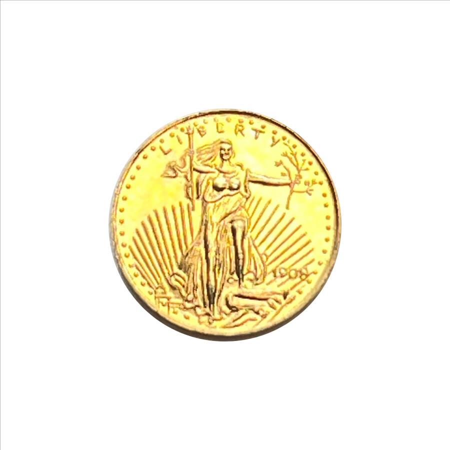 Solid 22 KT Gold Miniature U.S. 1908 Saint-Gaudens's $20 Gold Piece ...