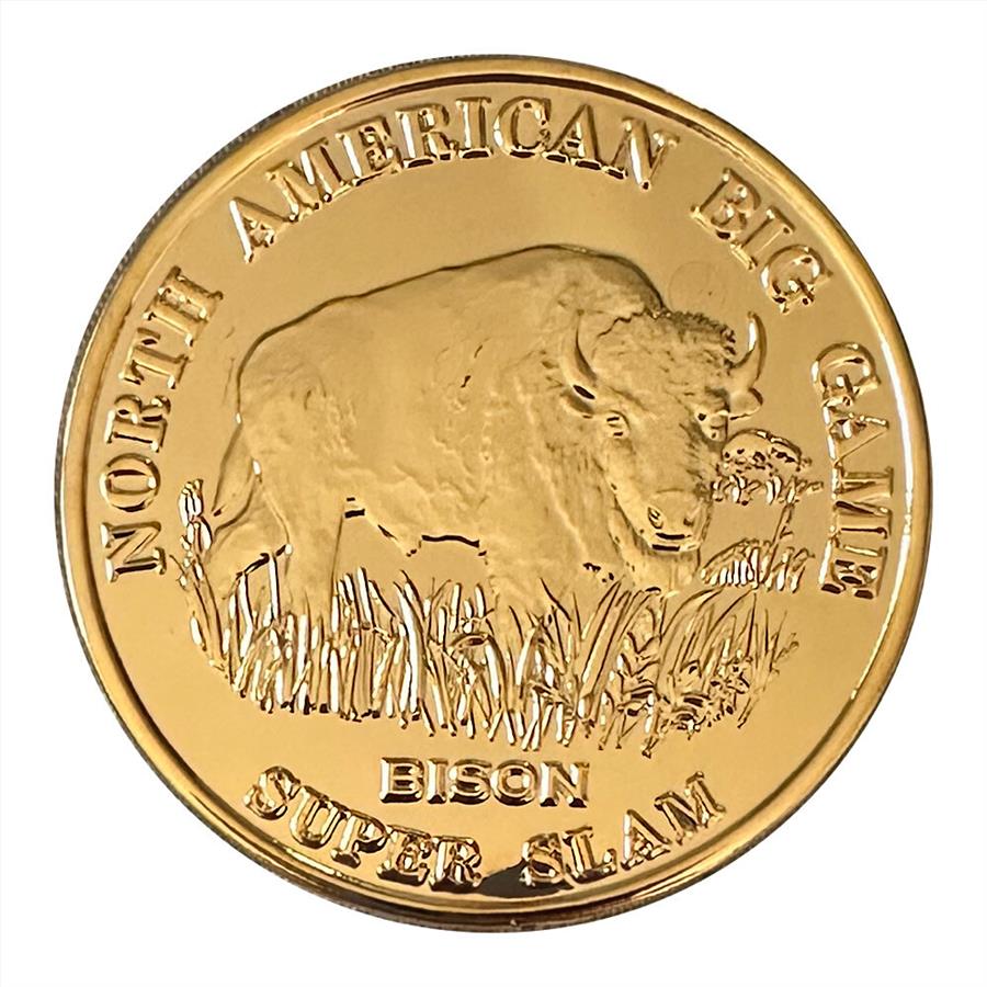 Gold Layered Bison North American Big Game Super Slam Challenge Coin ...
