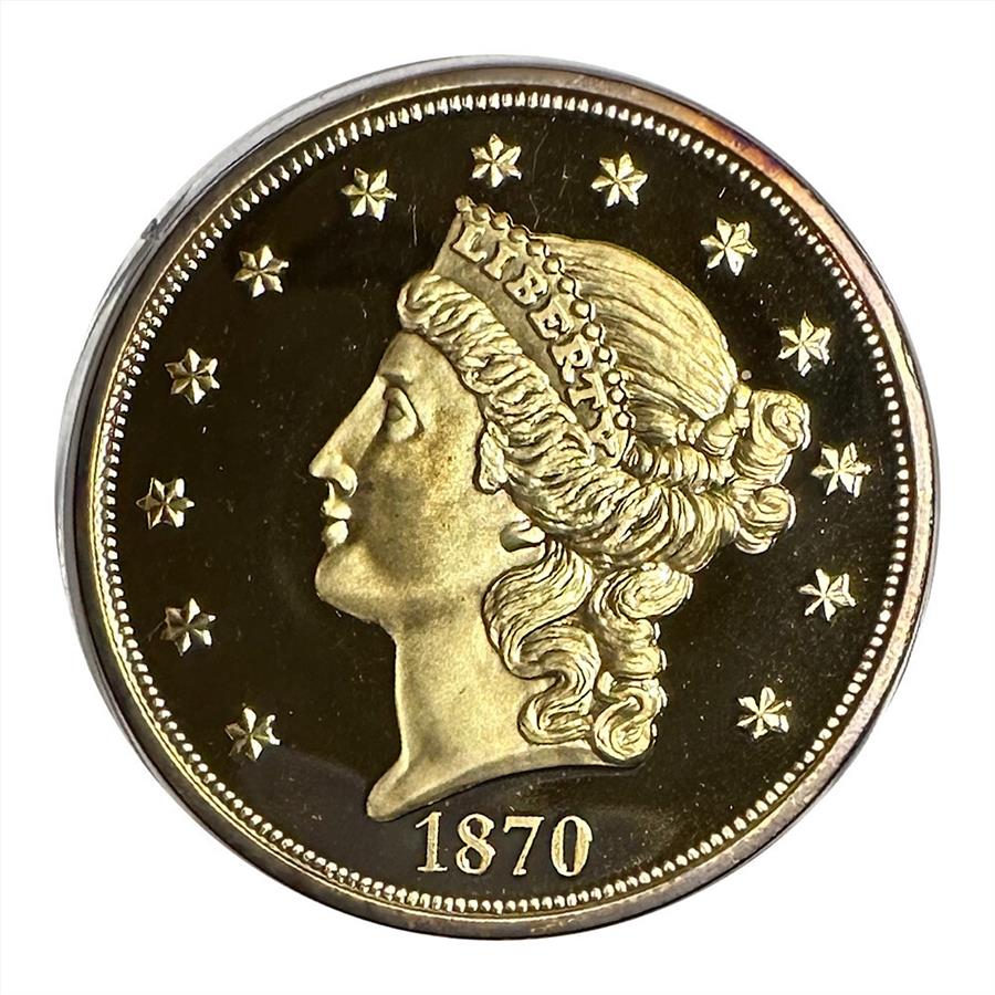 1870-CC U.S. Liberty Twenty ($20) Dollars Replica Coin - Numbered on ...