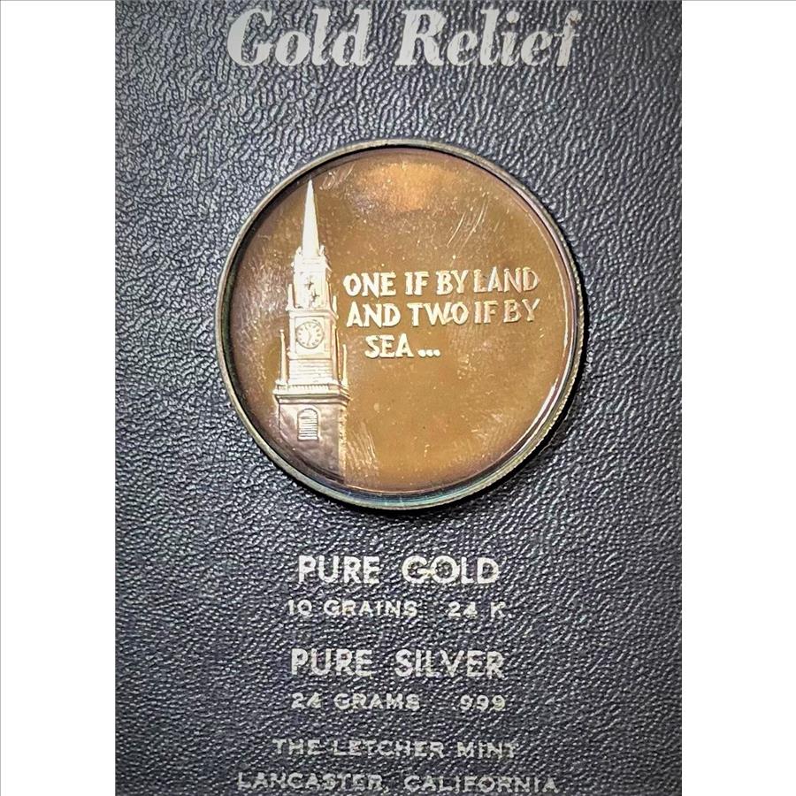 Letcher Mint Gold Relief 10 Grains 24K Gold Over 24 Grams .999 Pure ...