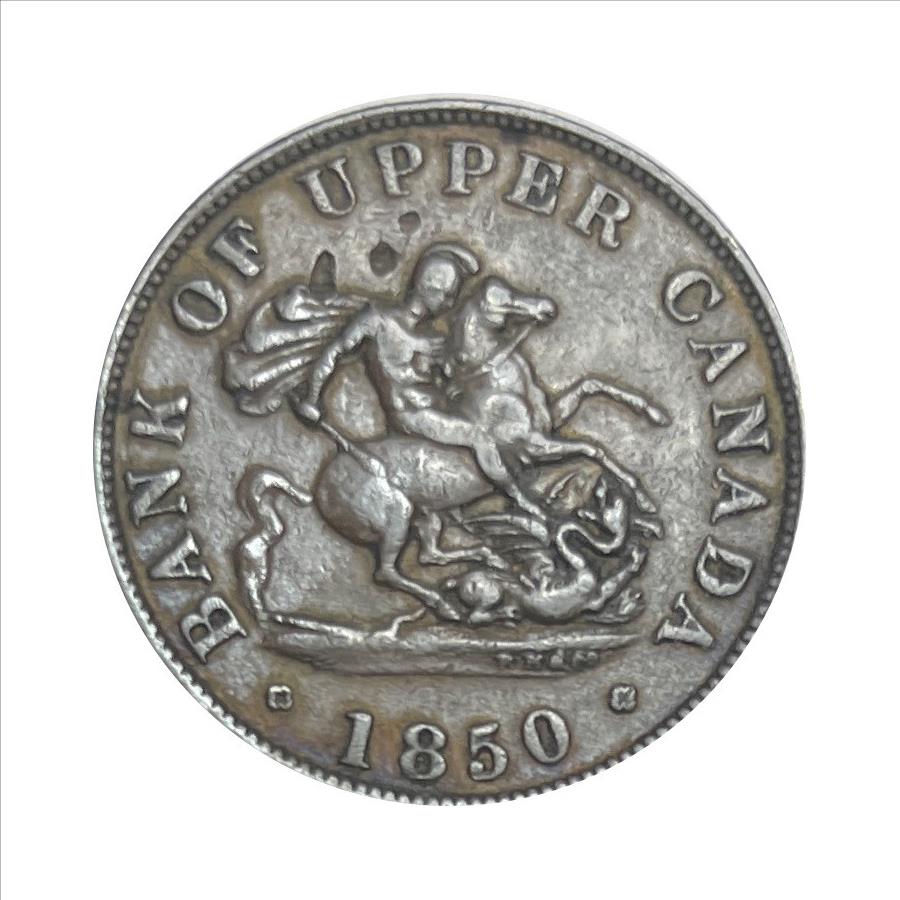 1850 Bank Of Upper Canada Half Penny Token-Nice Original Surfaces ...