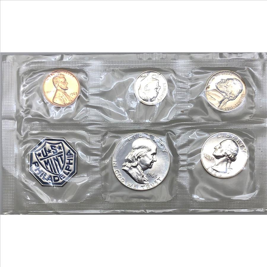 1963 P.C. US Treasury Dept. Proof Set With Original Envelope & Insert ...