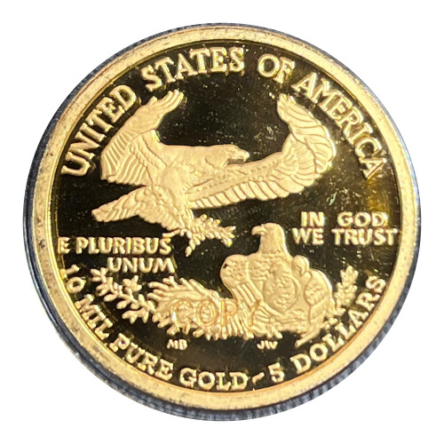 * 1994 American Eagle 10 Mil Pure Gold Five Dollar ($5) Liberty Coin ...