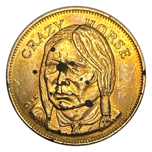 - 1970 Crazy Horse Husky Oil Bronze Token - The Oglala Sioux Tribe ...