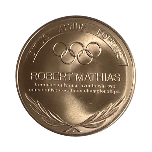 - 1952 Great Olympic Moments Collectible Bronze Token - Robert Mathias ...