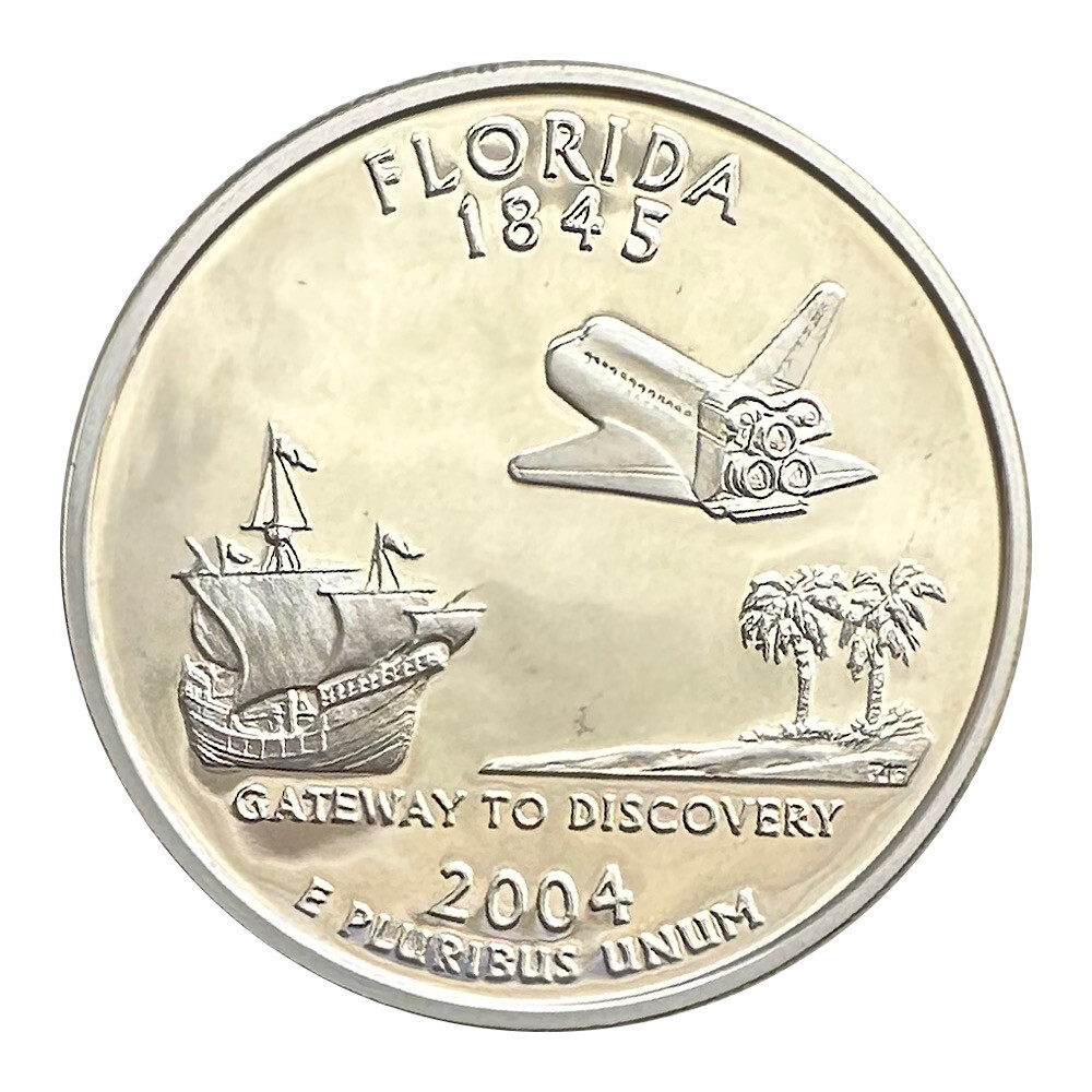 >2004-S U.S. Silver State Quarter Honoring Florida - Gateway to ...