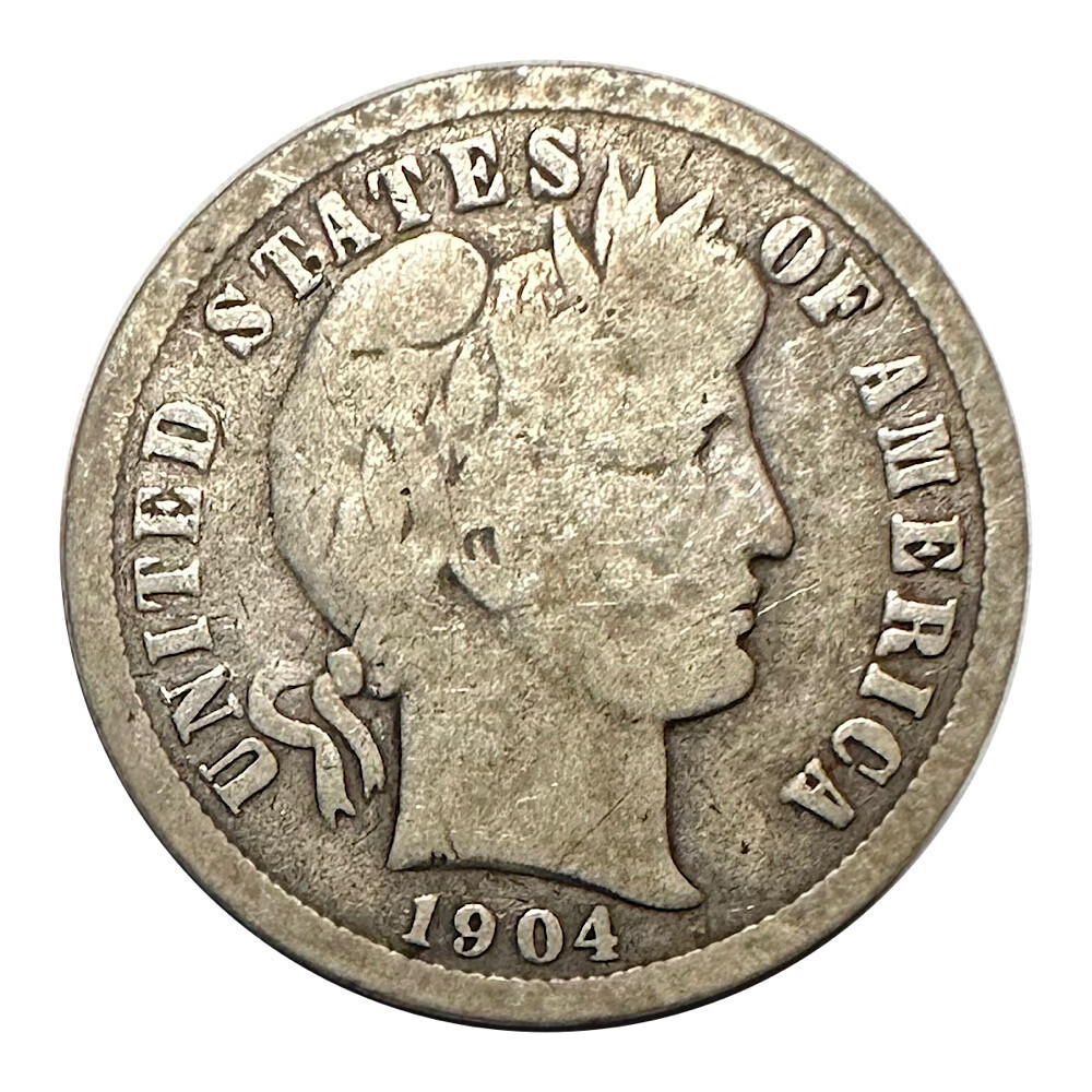 >1904 U.S. Silver Barber One Dime | Property Room