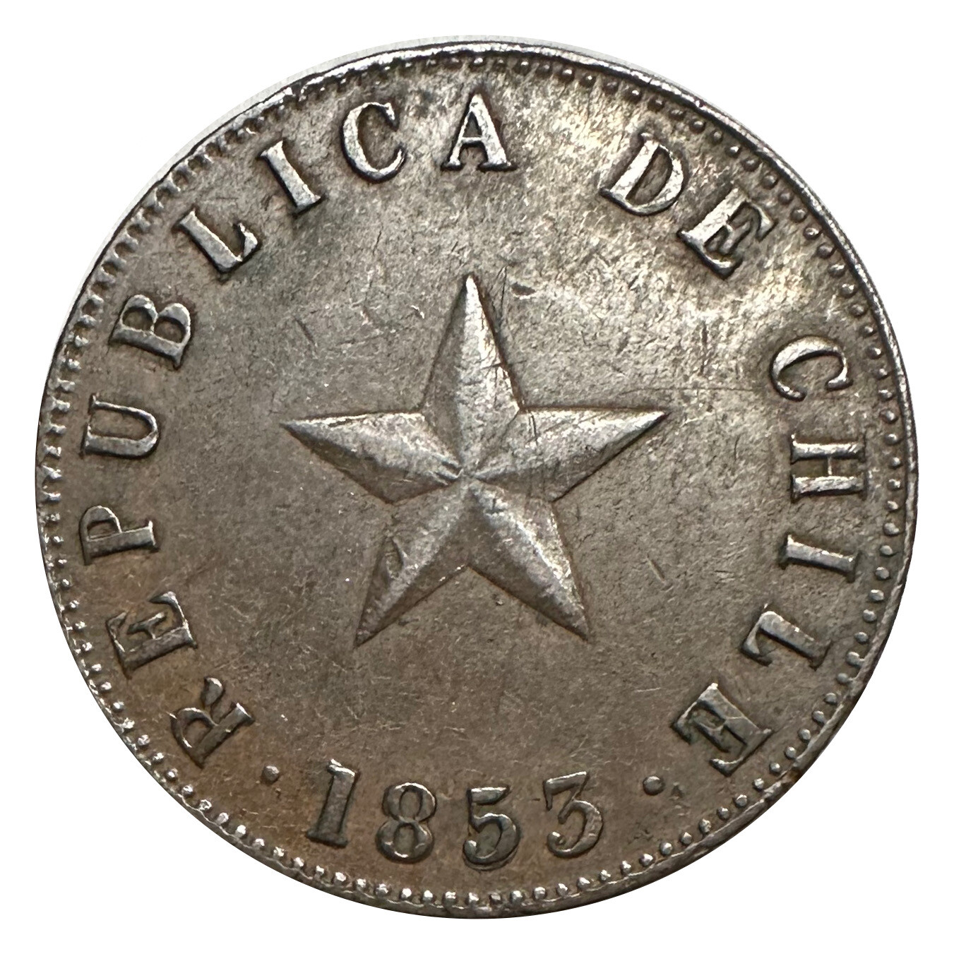 >1853 Chili Un Centavo Coin - Nice Detail! | Property Room