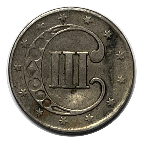 * 1851 U.S. Silver Three- Cent Piece (Trime) - First Year of Issue ...