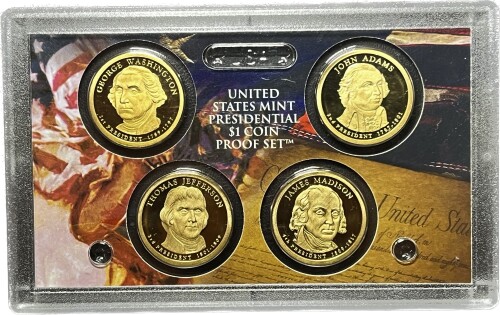 * 2007-S U.S. Presidential $1 Coin Proof Set - George Washington, John ...