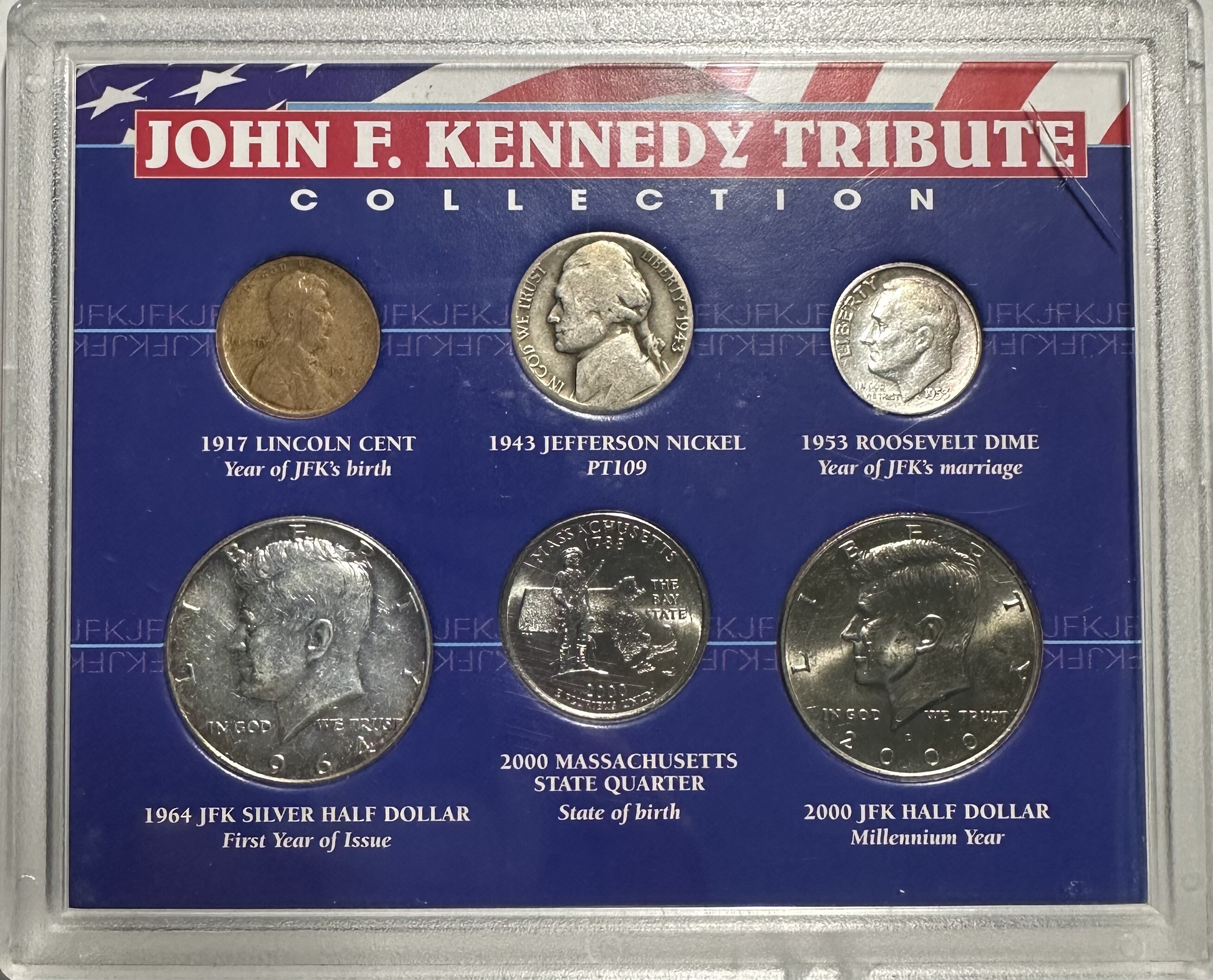 John F Kennedy Tribute Collection Commemorating Kennedy - 6 Coins ...
