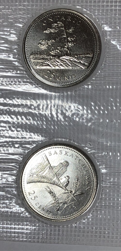 1992 Canada Set of 6 25 Cent Coins Commemorating 125th Anniversary of ...