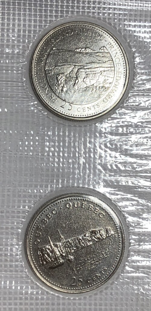 1992 Canada Set of 6 25 Cent Coins Commemorating 125th Anniversary of ...