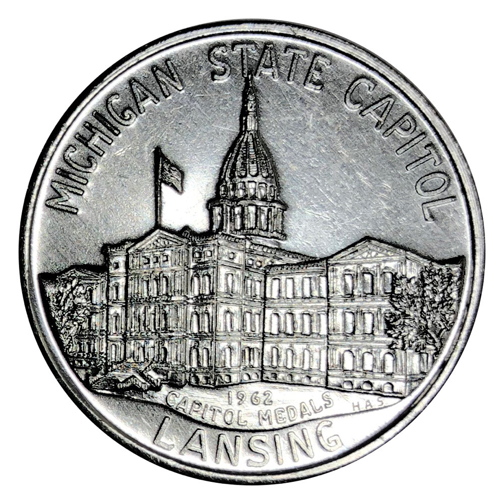 >1962 Michigan State Capitol Lansing - The Wolverine State Medal ...