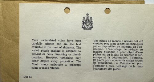 - 1965 Canada Uncirculated Proof Coin Set - Four 80% Silver Coins - 6 ...