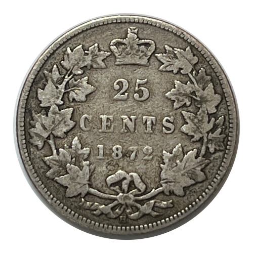 * 1872 Canada Silver 25 Cent Coin | Property Room