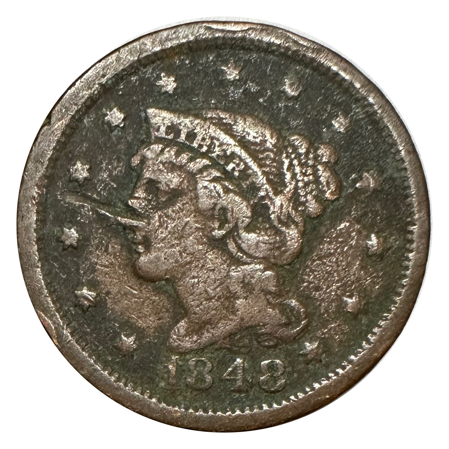 >1848 U.S. Braided Hair One Cent | Property Room