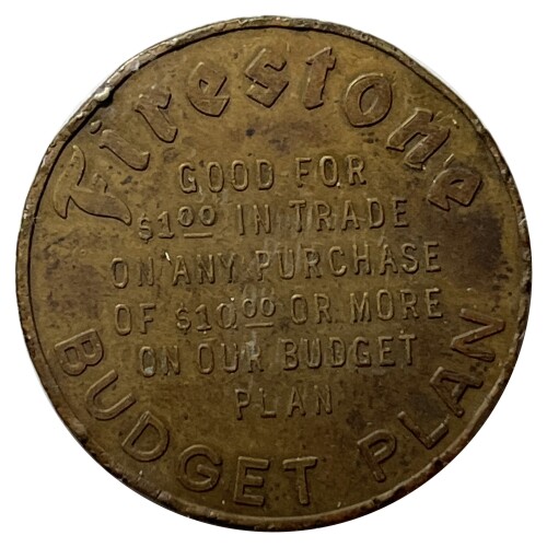 * Firestone Budget Plan $1.00 Token Coin | Property Room