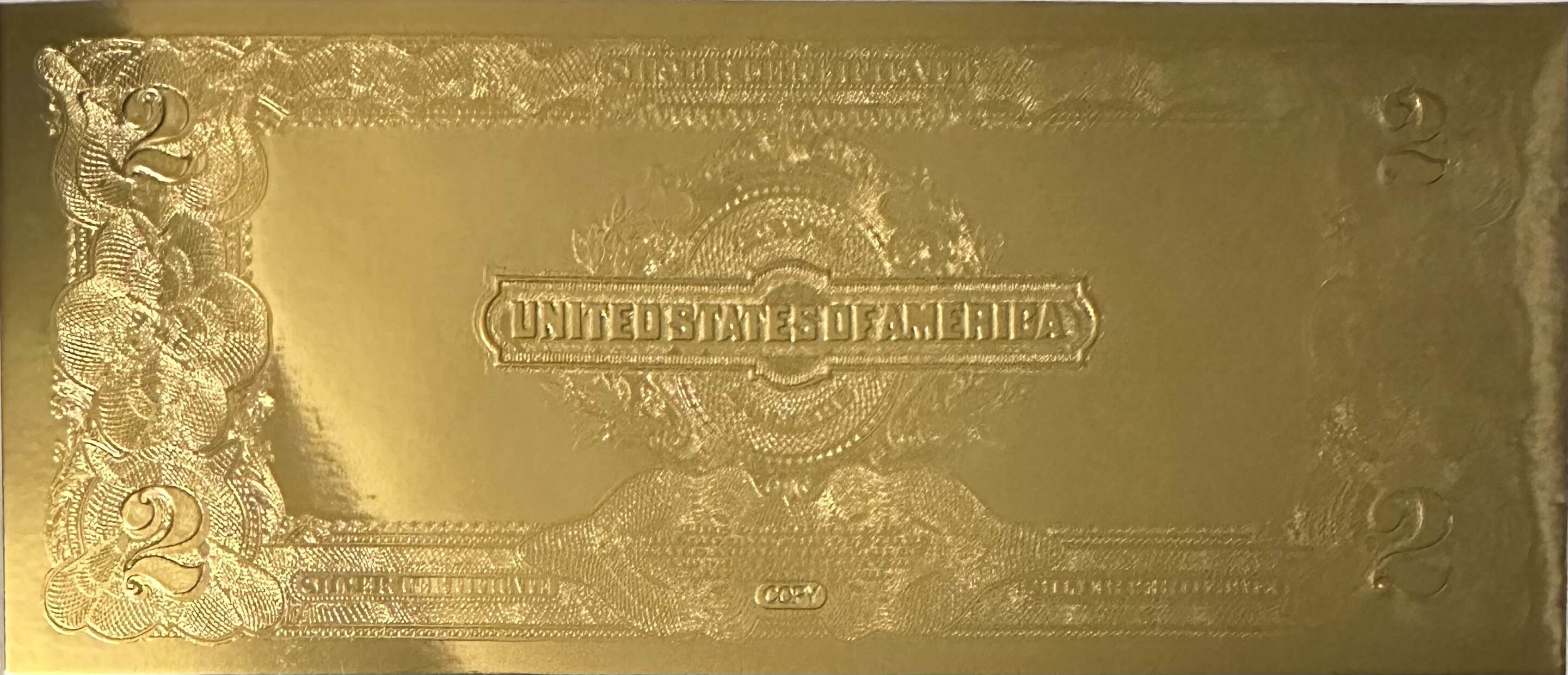 >2005 Series U.S. Gold Layered Two Dollars ($2) Silver Certificate ...